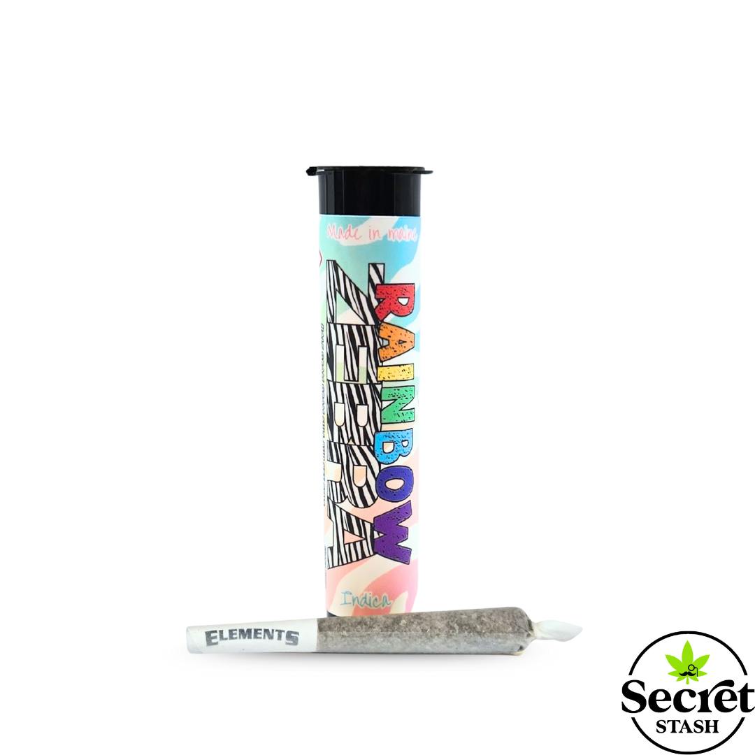 Secret Stash | Full Bud Pre Roll | Rainbow Zebra | Half Gram - Secret Stash