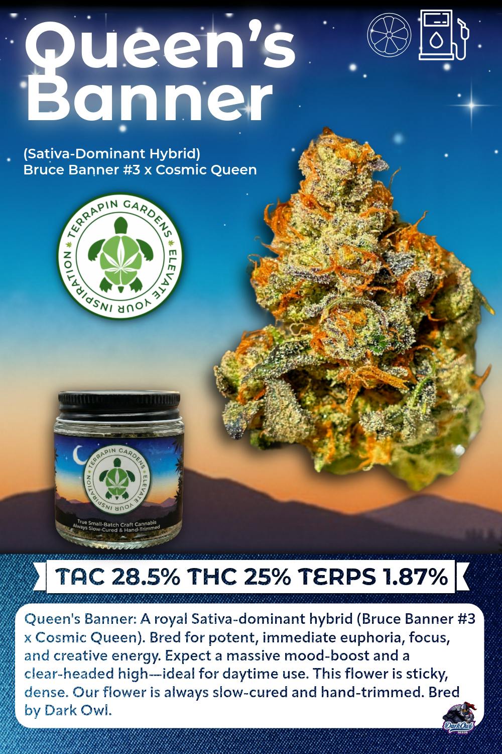 Queen's Banner Packaged 3.5 g - Terrapin Gardens