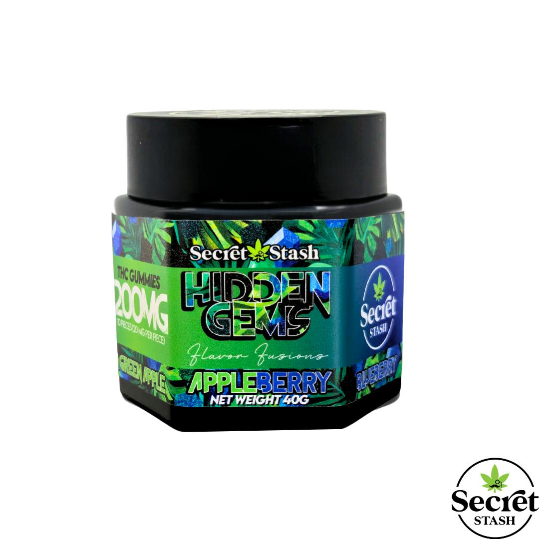 Secret Stash | Hidden Gems | Flavor Fusion | THC | Apple Berry | 200mg ...