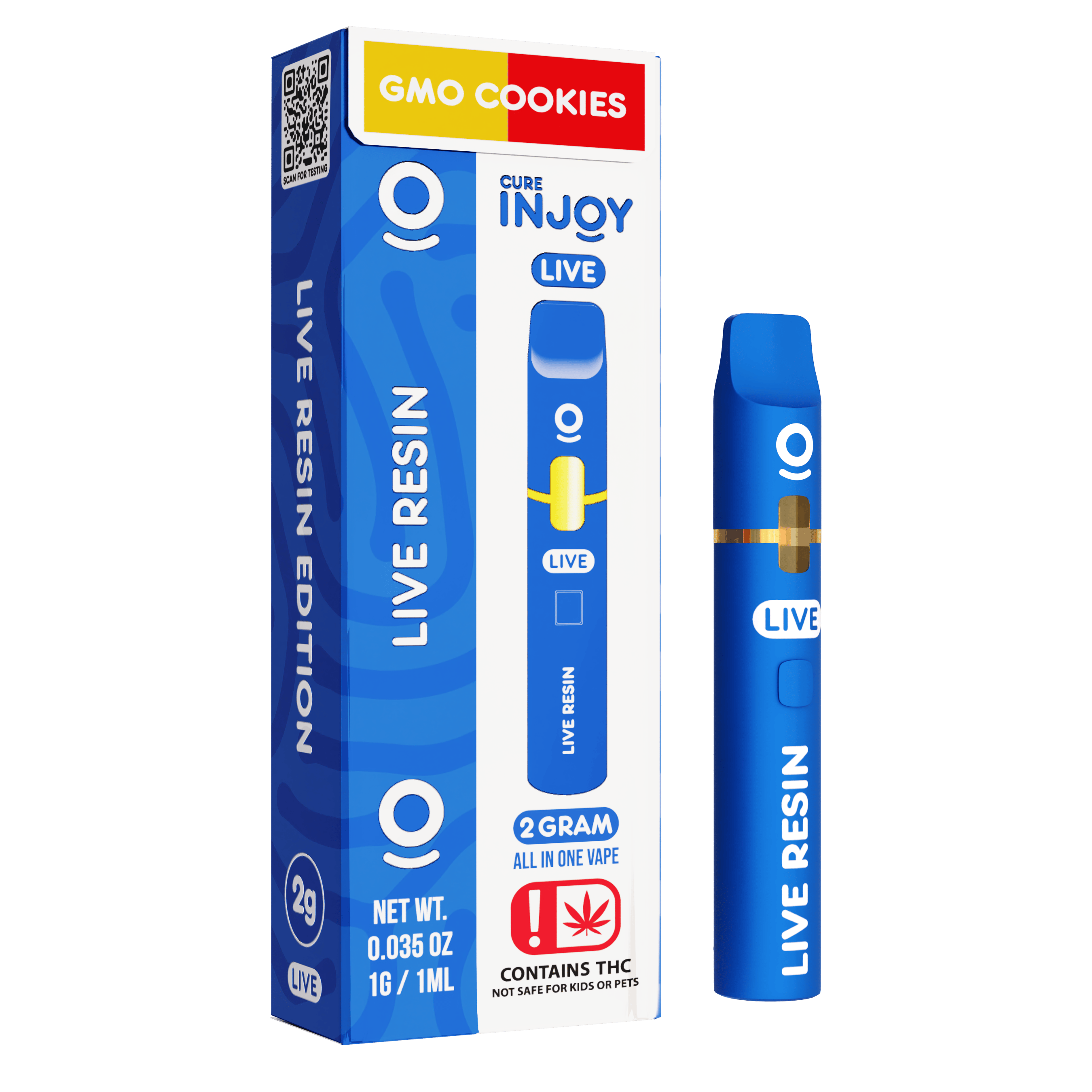 Cure Injoy 2g - Live Resin - GMO Cookies - AIO (HYBRID) - Cure Injoy