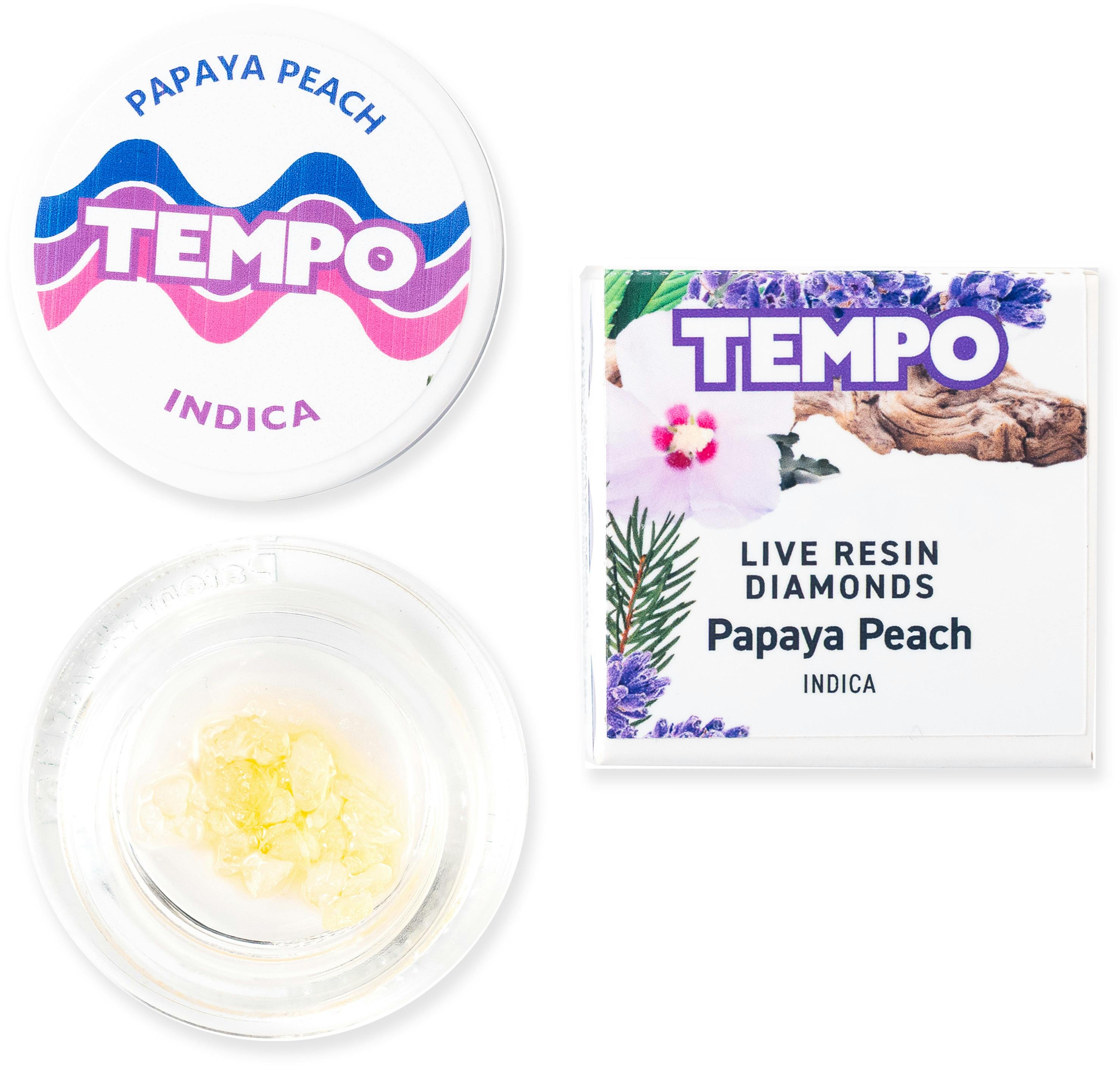 Papaya Peach Live Resin Diamonds (Indica) - Tempo