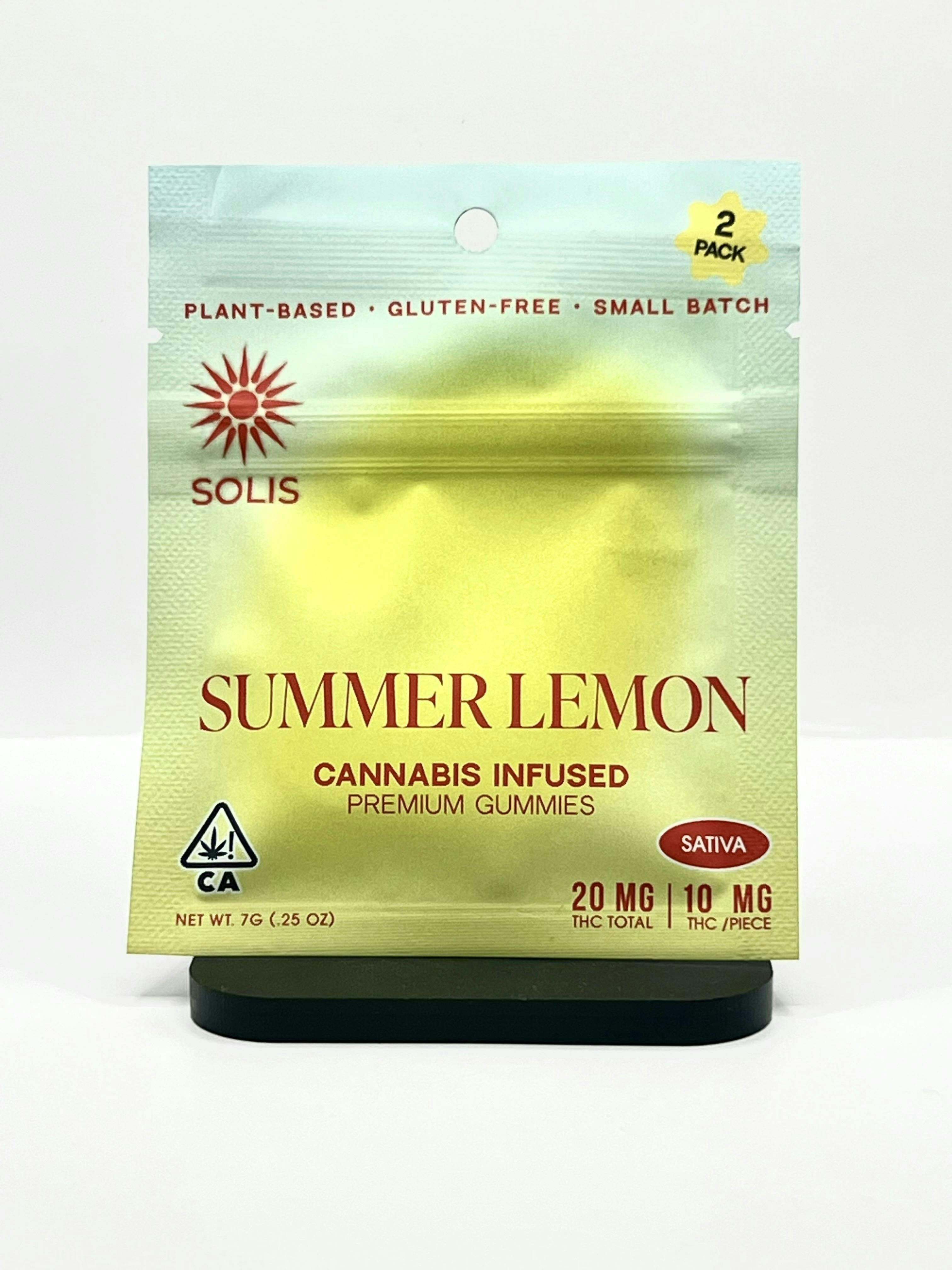 Summer Lemon | 20mg Gummies | Sativa - Solis