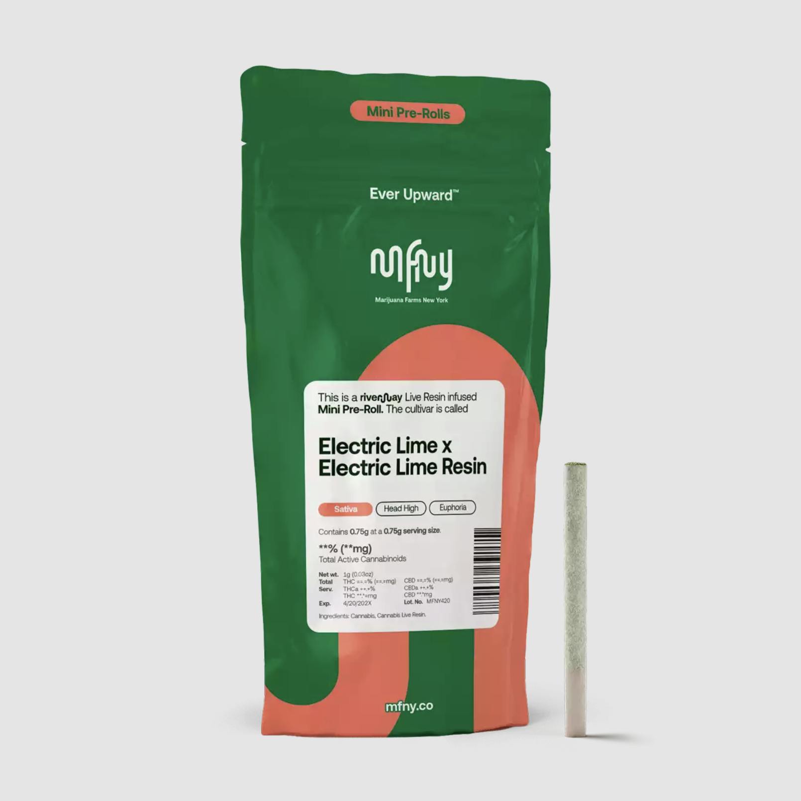 Electric Lime x Electric Lime Live Resin Infused Pre-roll | 0.75g - MFNY