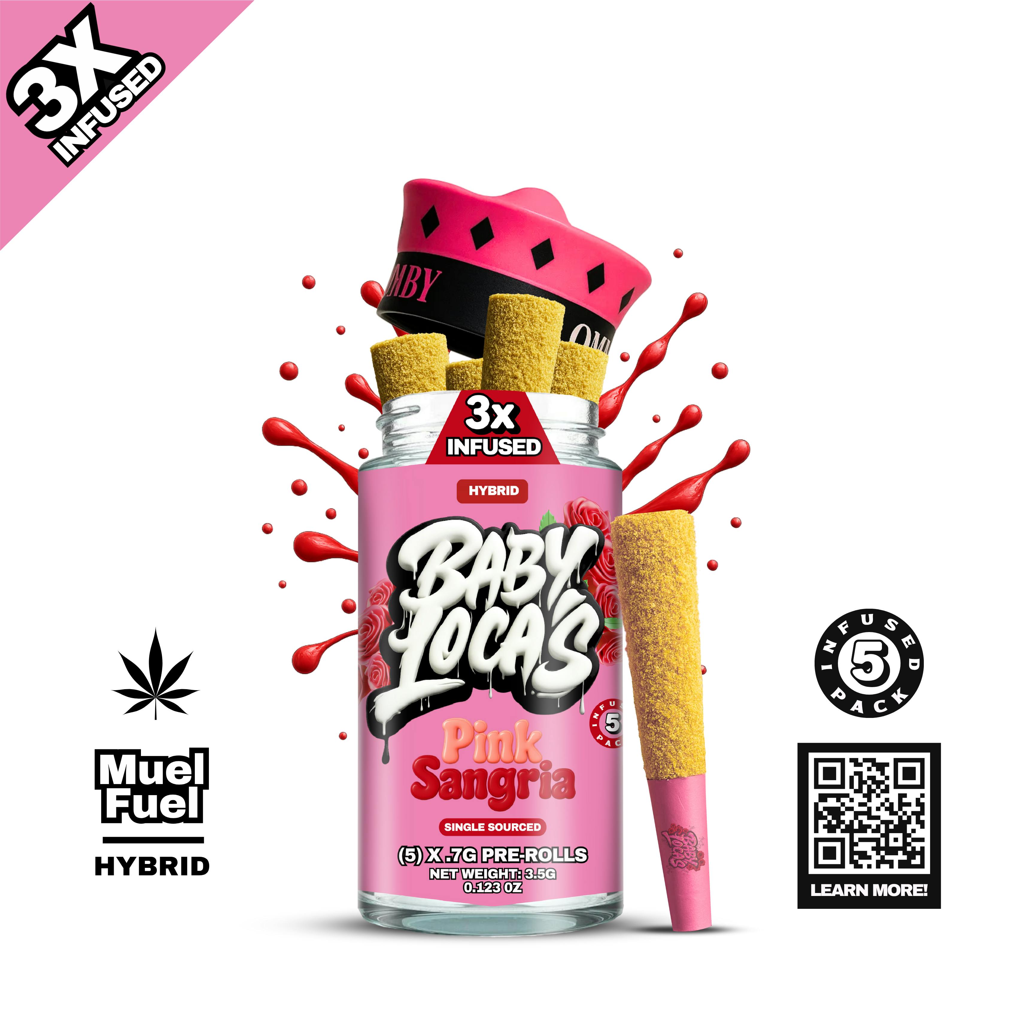 Baby Locas Pink Sangria 3x Infused: 5 Pack Pre-Rolls - Muel Fuel ...