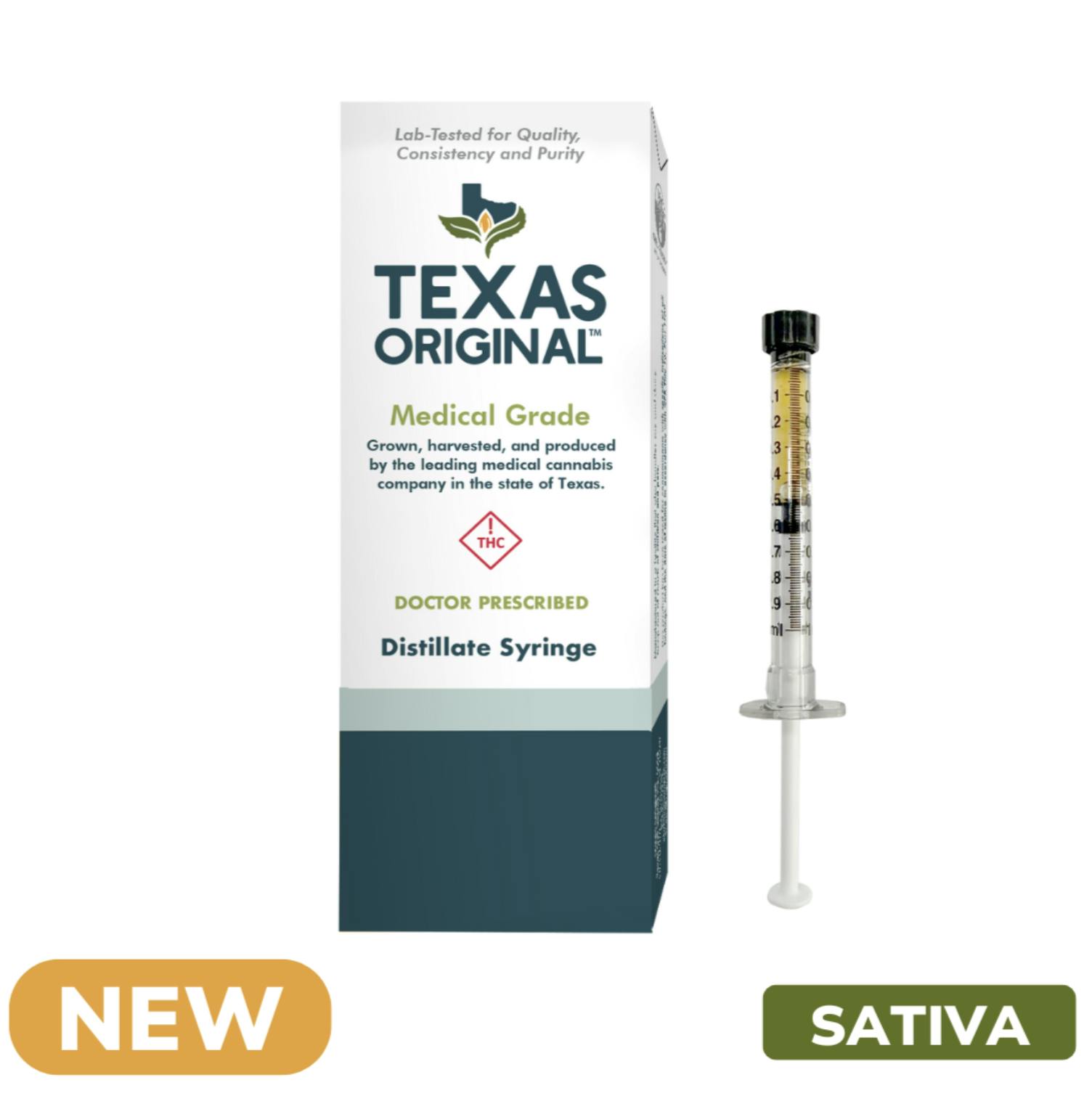 0.5g 0:1 THC Distillate Syringe - Sativa, Blue Dream - Texas Original