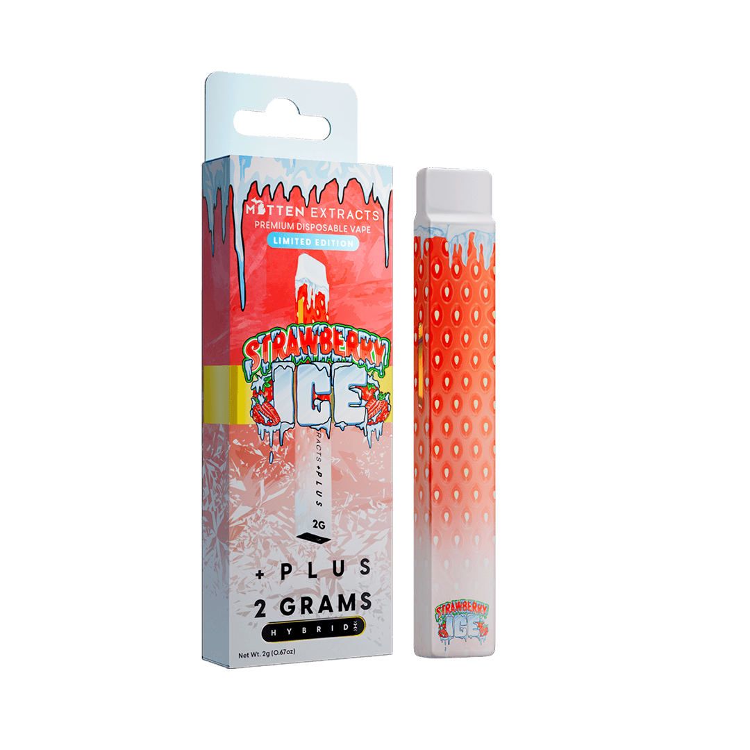 Mitten Extracts + Plus Disposable Strawberry Ice 2g - HOUSE OF DANK ...