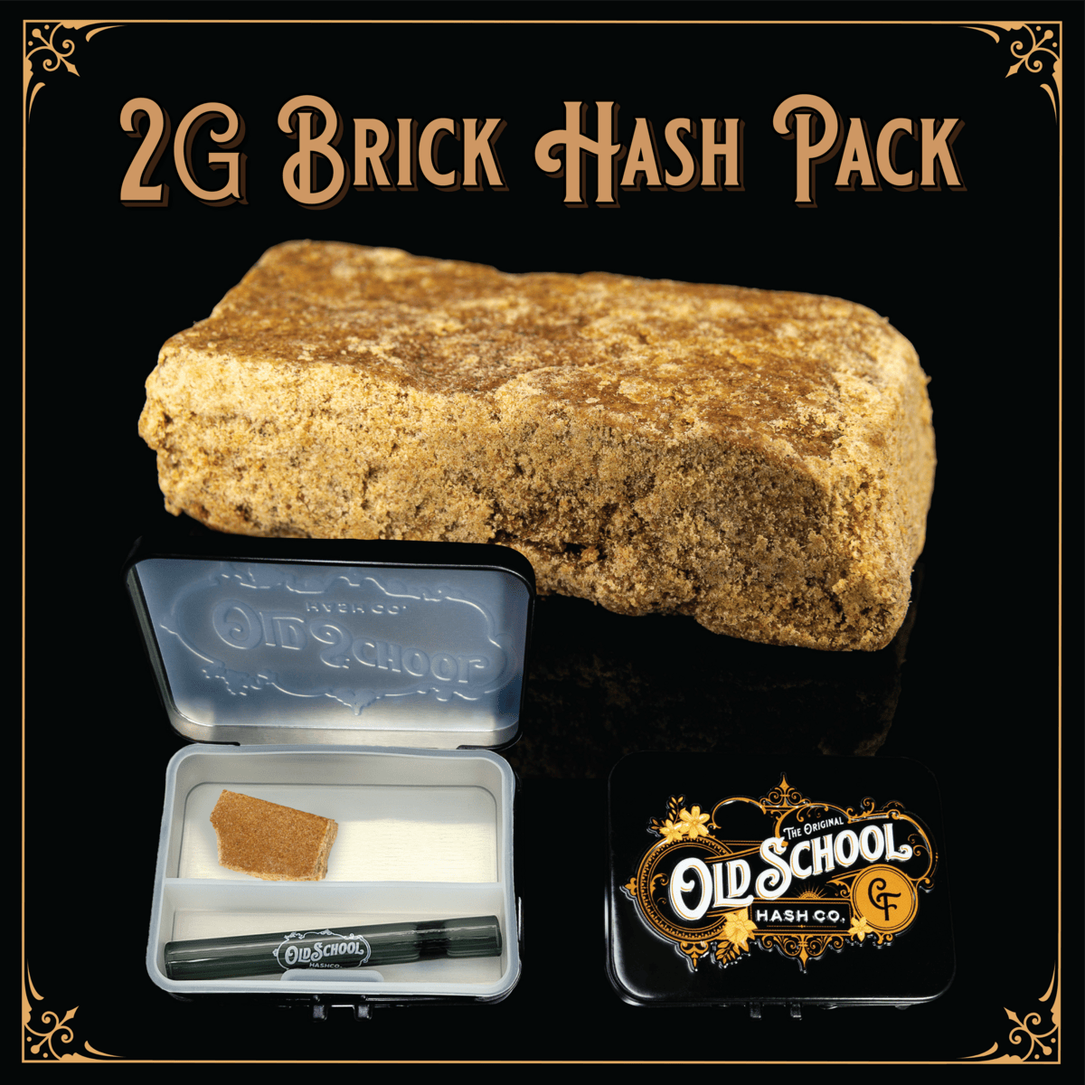 Old School Hash: Super Skunk - 2g Brick Hash - Old School Hash Co.