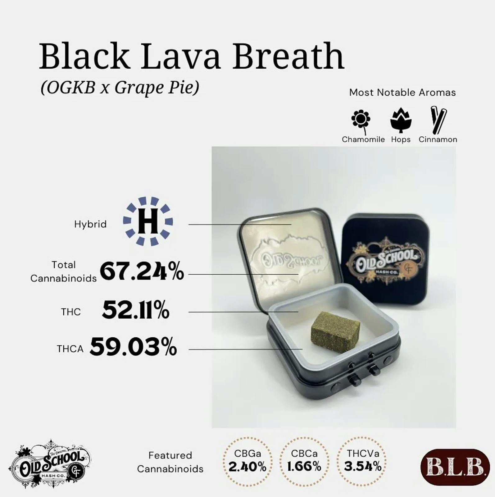 Black Lava Breath Brick Hash 1g - Old School Hash Co.