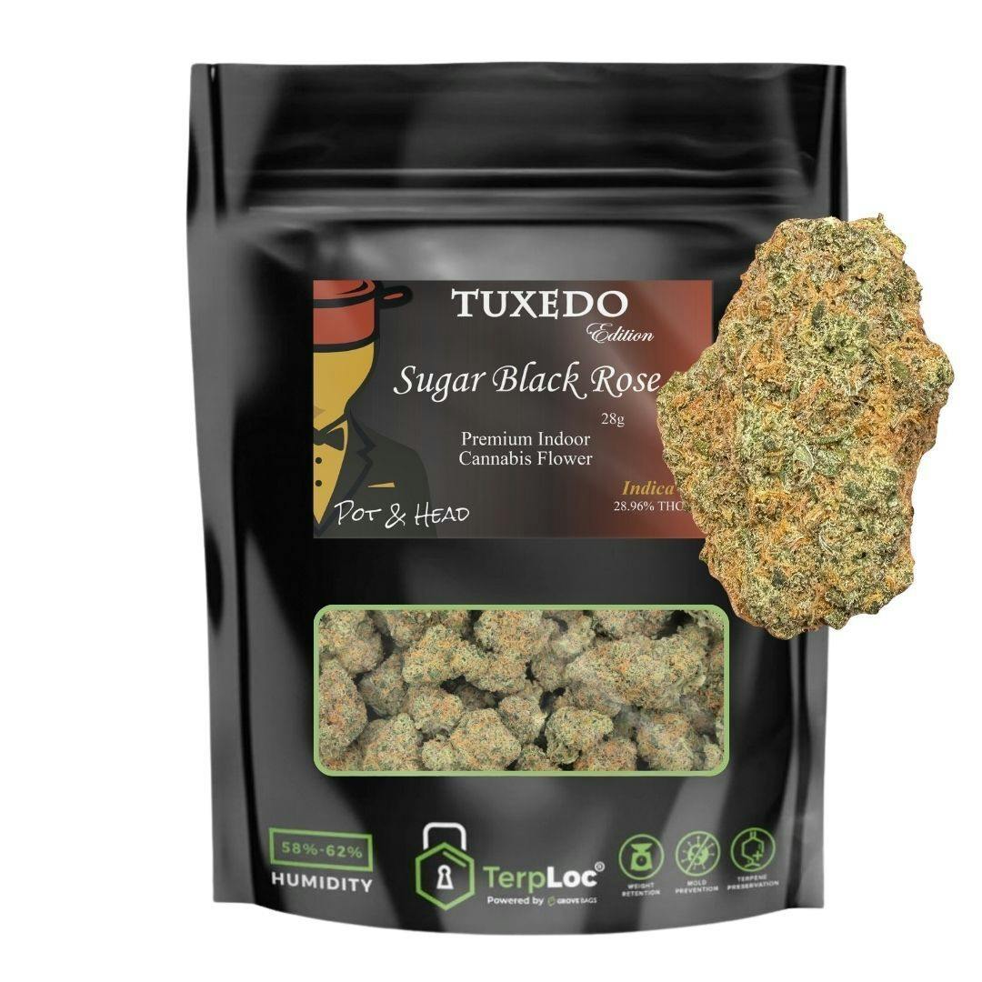 28g Indoor Flower | Sugar Black Rose - Pot & Head