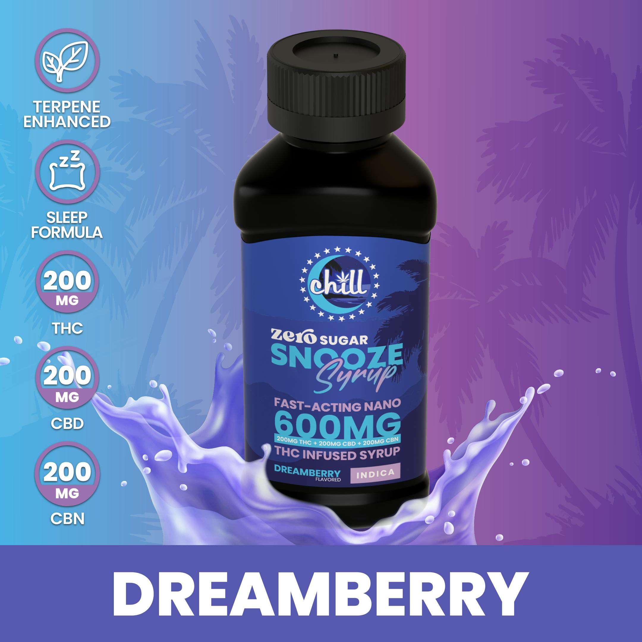 Chill Medicated SNOOZE ZERO Sugar Dreamberry 600MG - Chill Medicated
