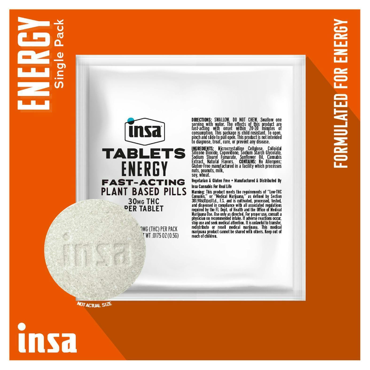 INSA - Energy Tablet - Single (30mg) - INSA