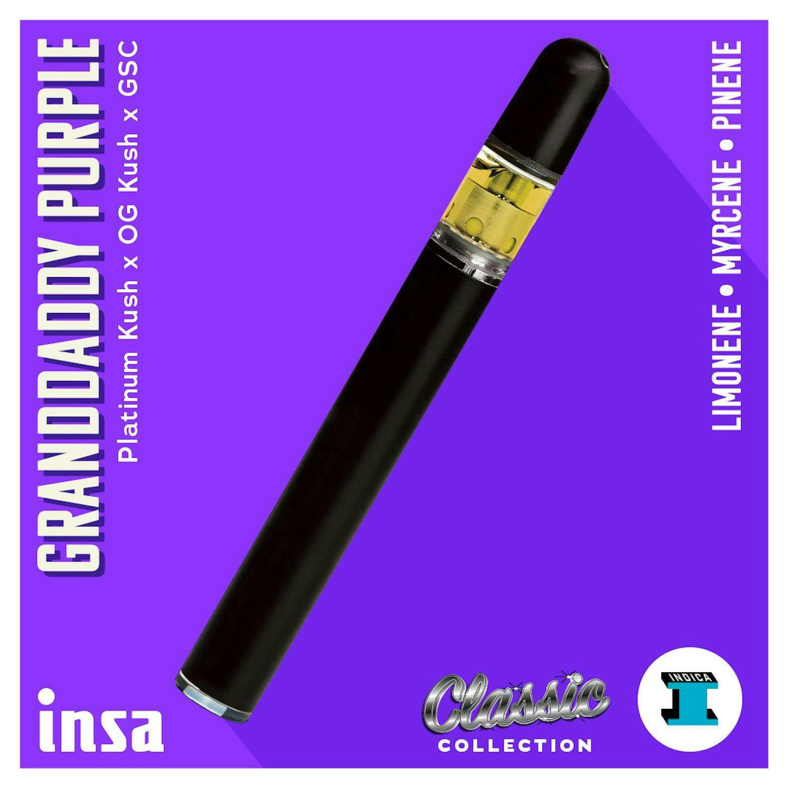 INSA - Grandaddy Purple - 0.35g Disposable Pen - INSA