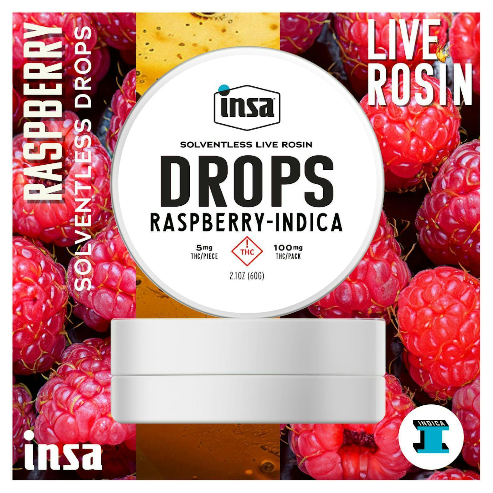 INSA - Raspberry Live Rosin Drops - 100mg - INSA