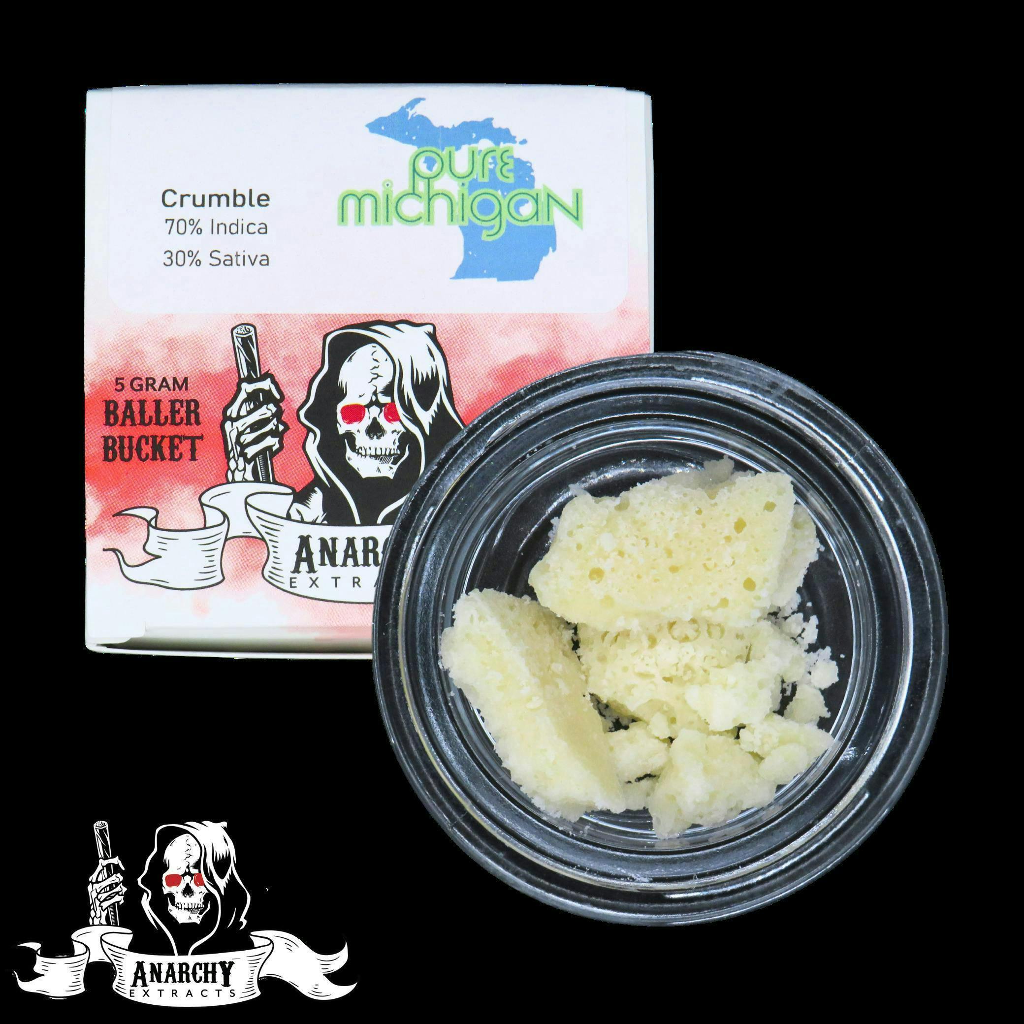Anarchy Extracts | Pure Michigan | Crumble | 5G - Anarchy Extracts