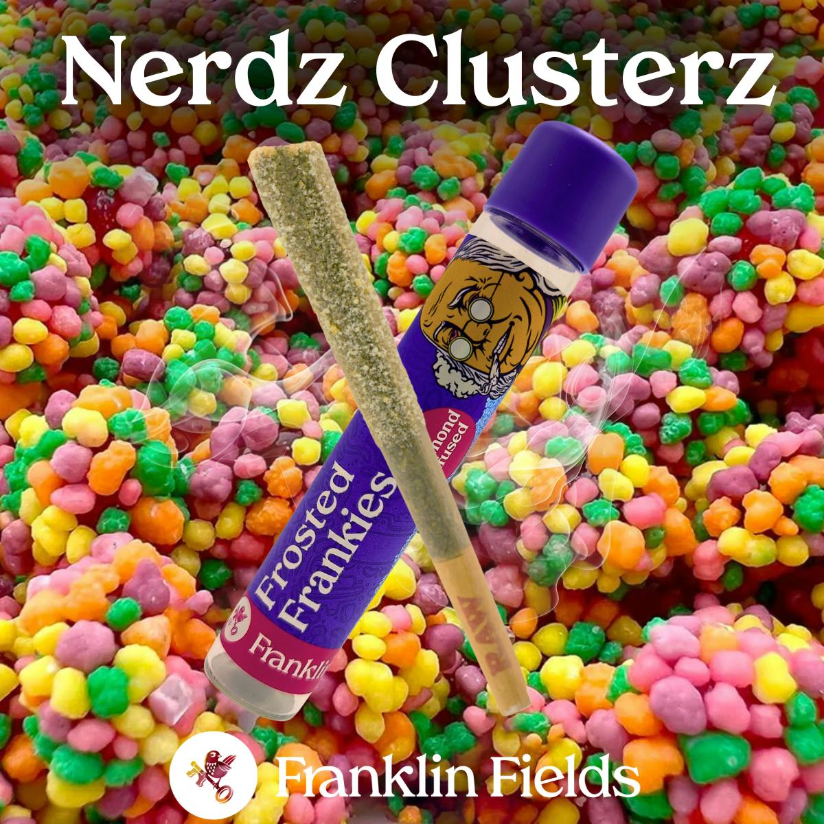 Franklin Fields Frosted Frankie Nerdz Clusterz 1.25g Infused Pre Roll ...