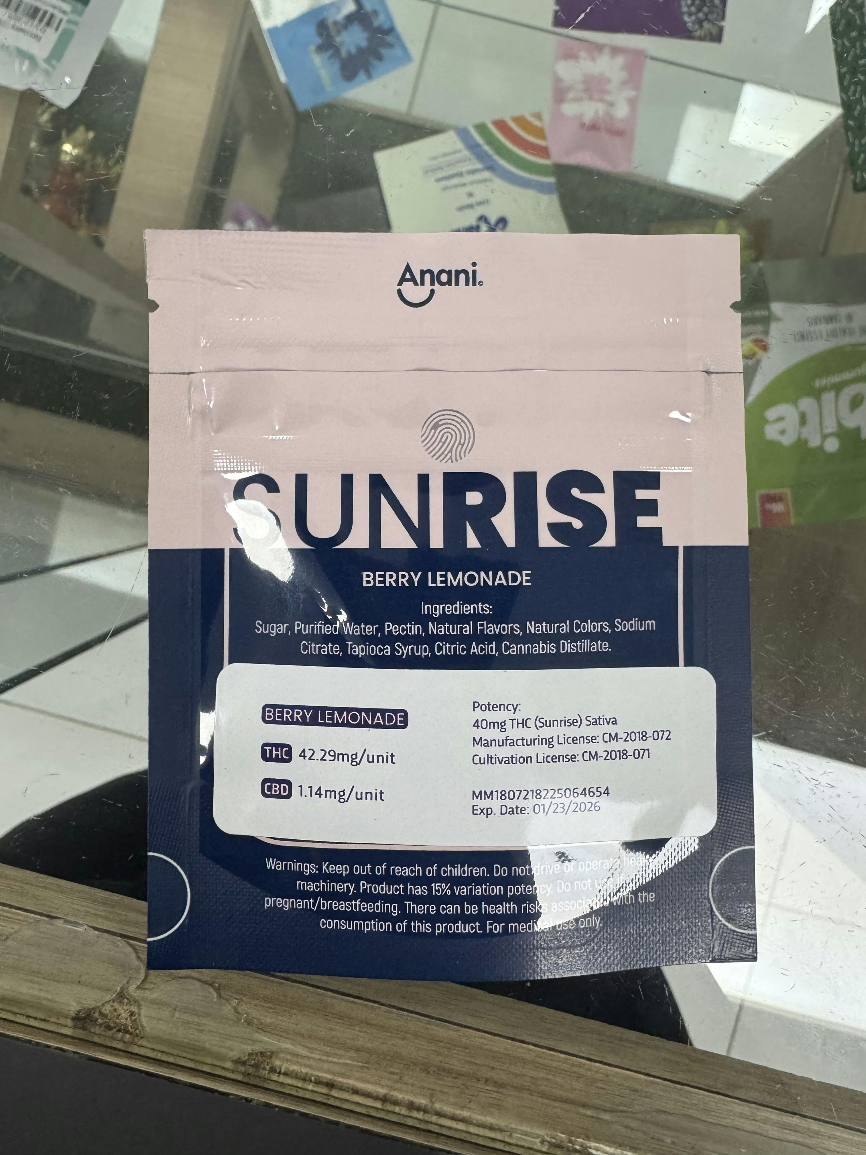 Berry Lemonade Sunrise Gummies | Gummies | 42.29mg/ea - Anani Medical ...