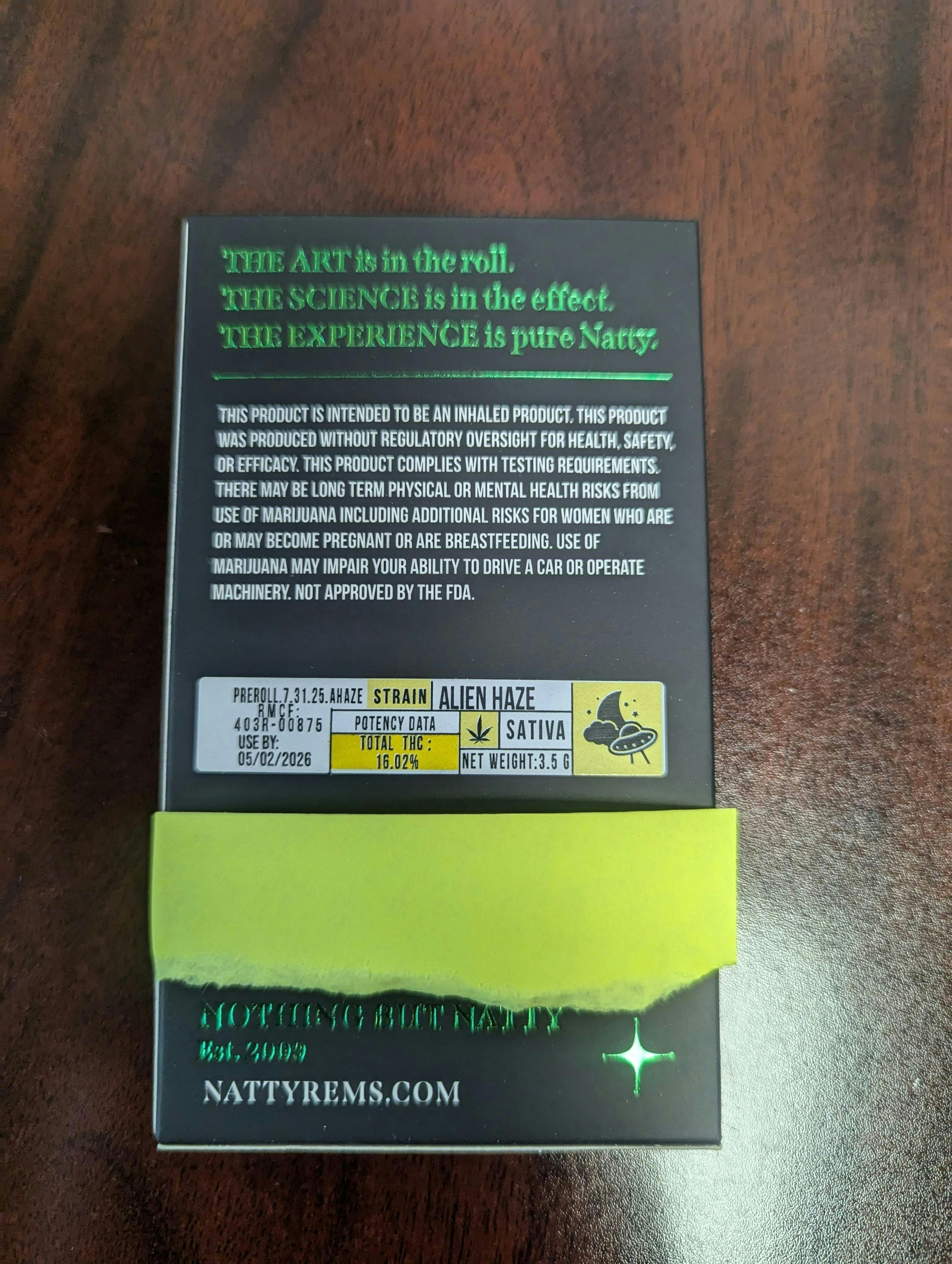 Alien Haze | Mini Joints | 0.5g | 7pk - Natty Rems